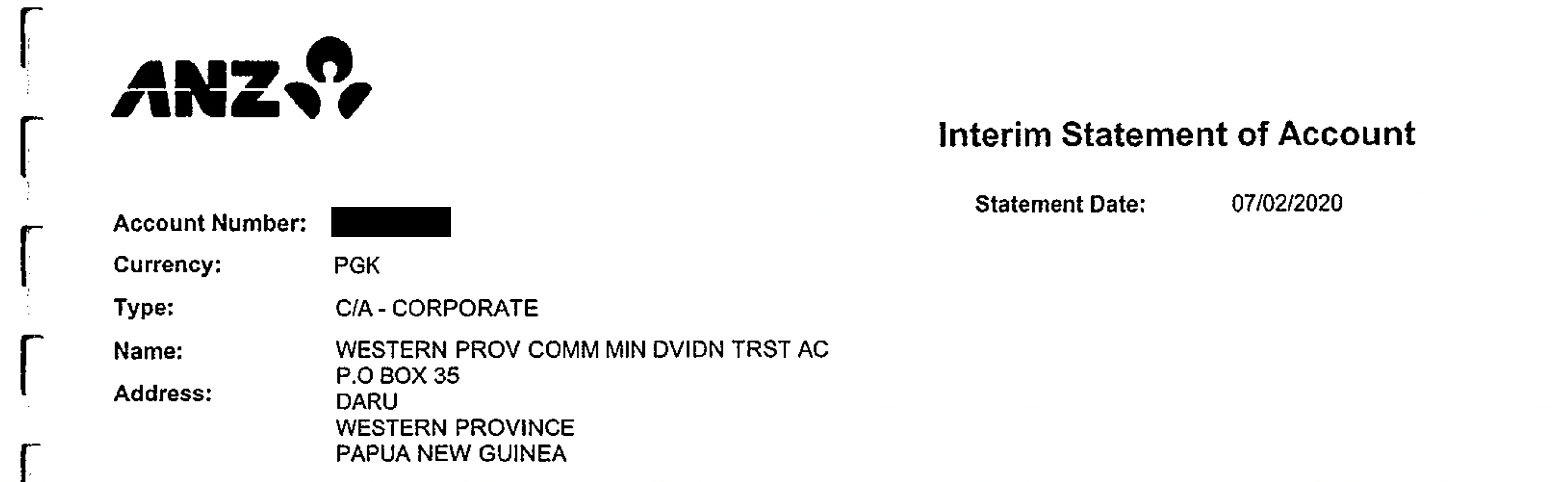 The ANZ Bank Statement at the Centre of PNG’s Largest Misappropriation ...